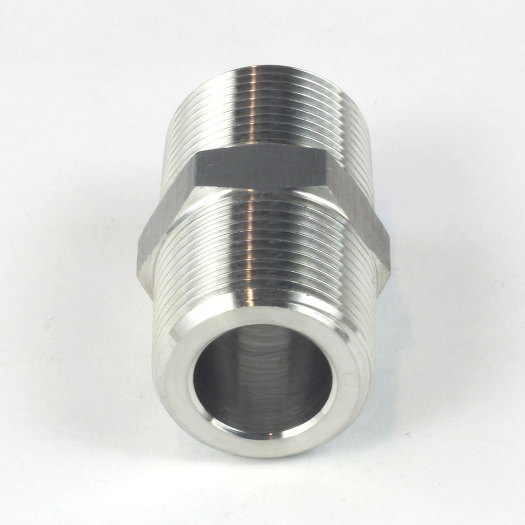 Male NPT to Male NPT Adapter Hex Nipple - Multiple Sizes Stainless Ste ...