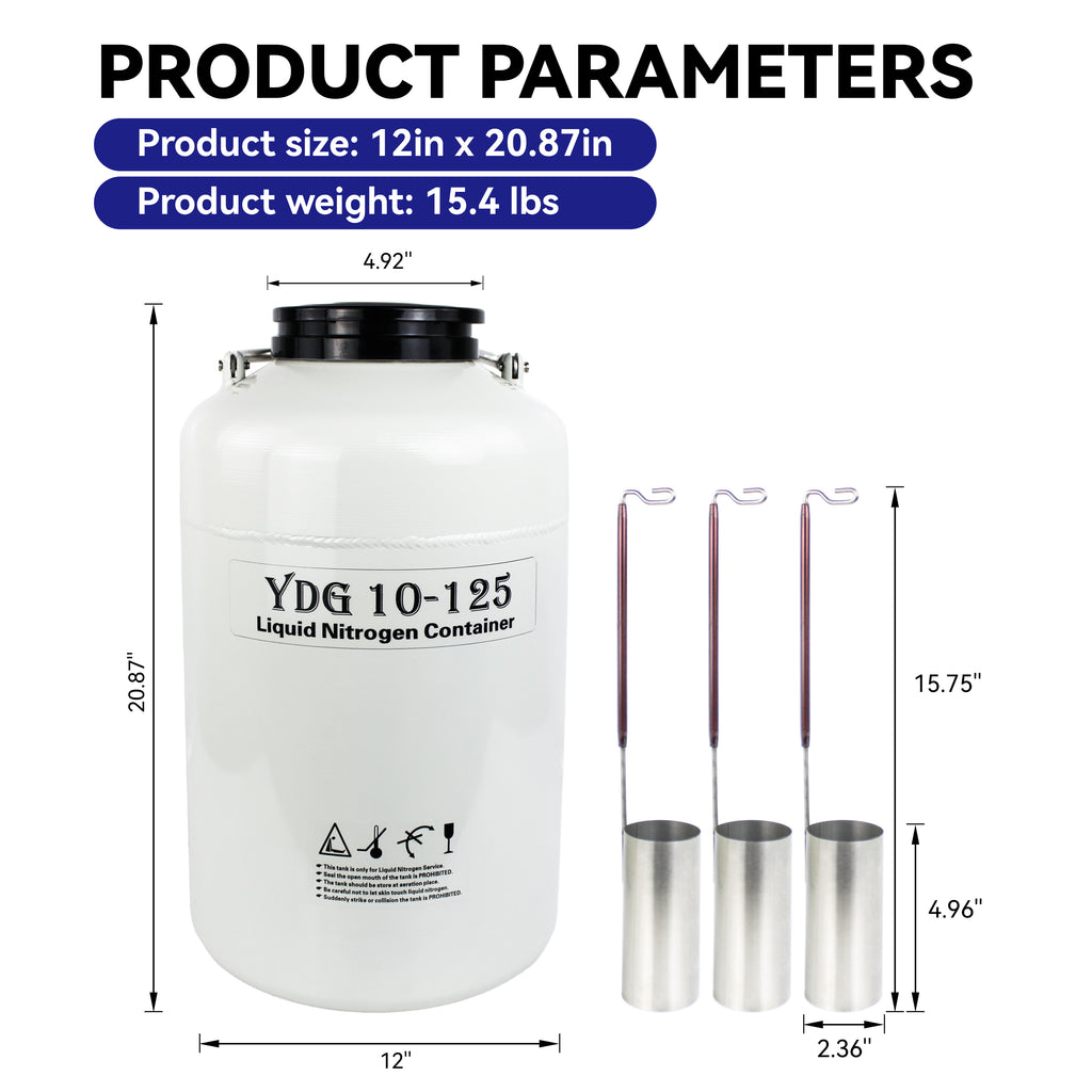10L Big Mouth Cryogenic Container Liquid Nitrogen Ln2 Tank Wide Open M ...