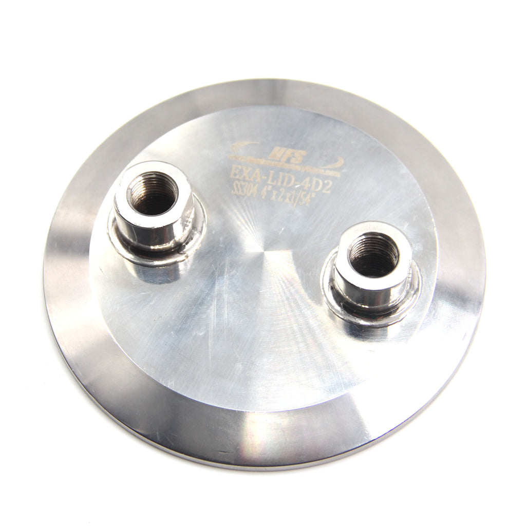 Extraction Tank Lid Tri Clamp 4" w/ (2) 1/2" FNPT | ShopHFS