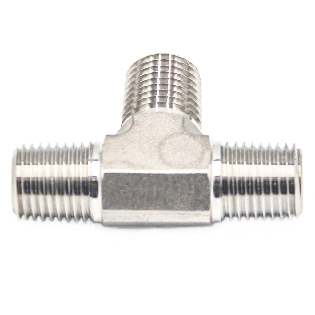 Male NPT 3 Way Tee Fittings Stainless Steel 304 | ShopHFS