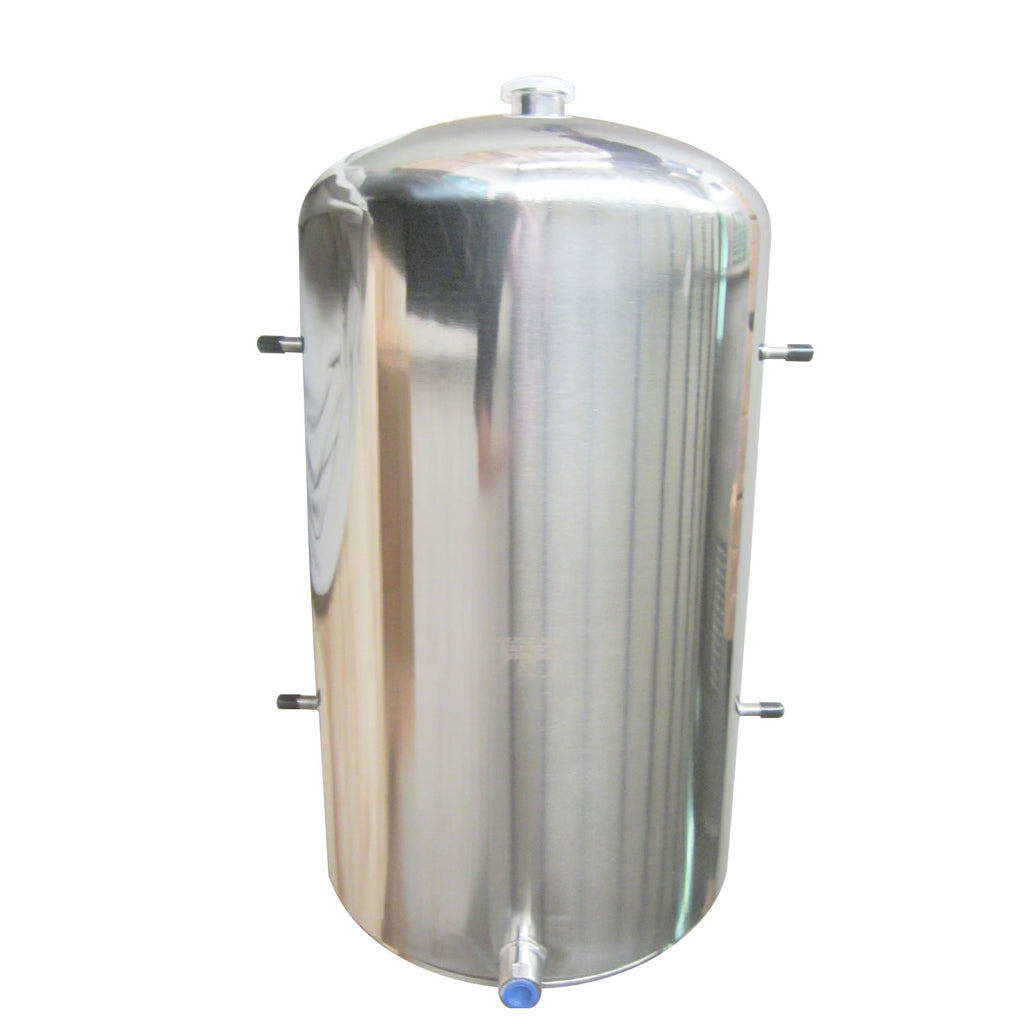 45 L Jacketed Vessel Base Container 12'' Tri Clamp, 24" Tall w/ 1.5" T ...